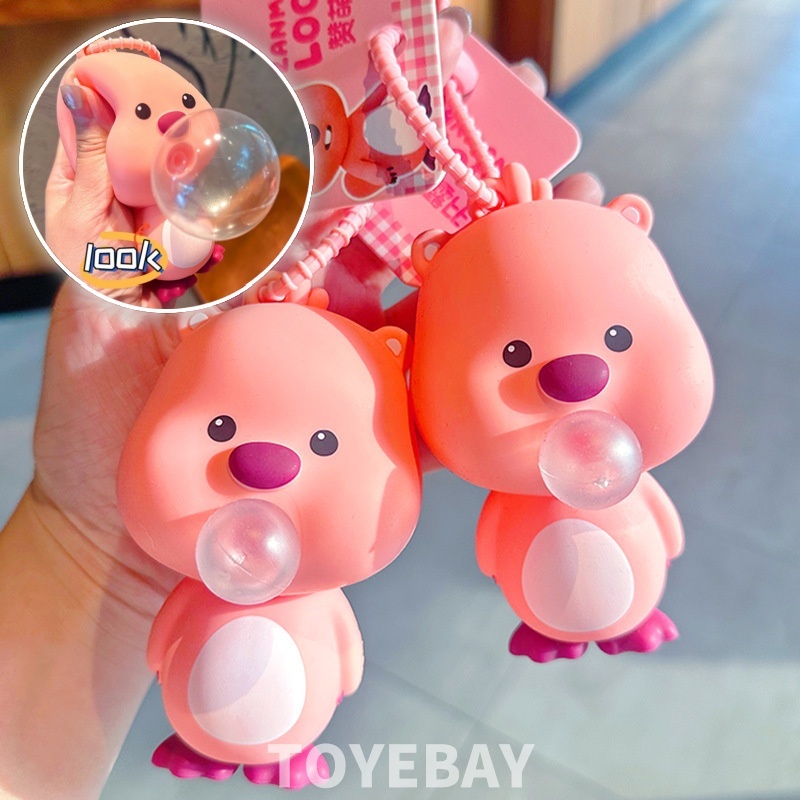 Jual [COD]Loopy Blowing Bubbles Squishy Gantungan Kunci Shinchan Fidget ...