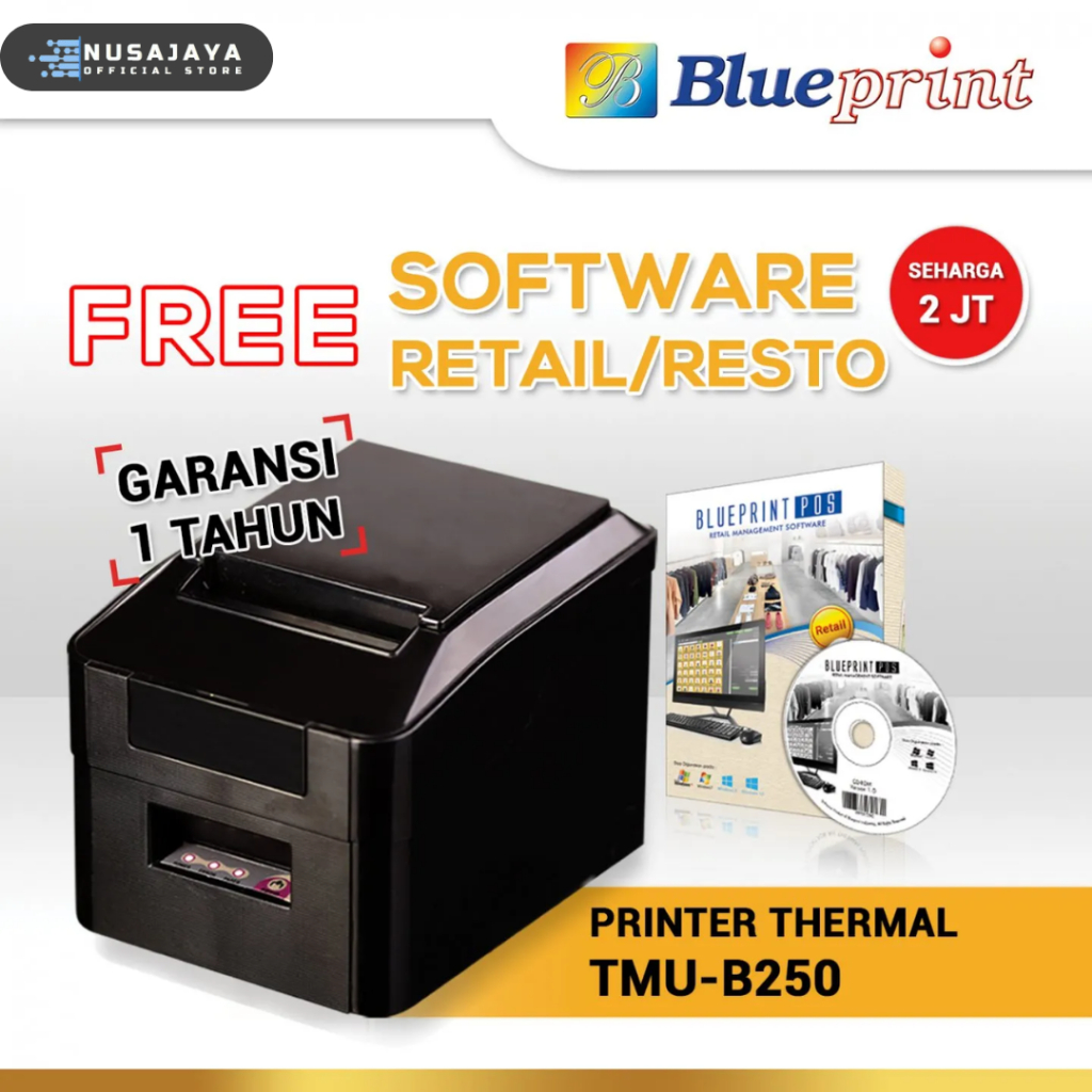 Jual Printer Thermal / Printer Kasir Bluetooth BLUEPRINT TMU-B250 | Shopee Indonesia