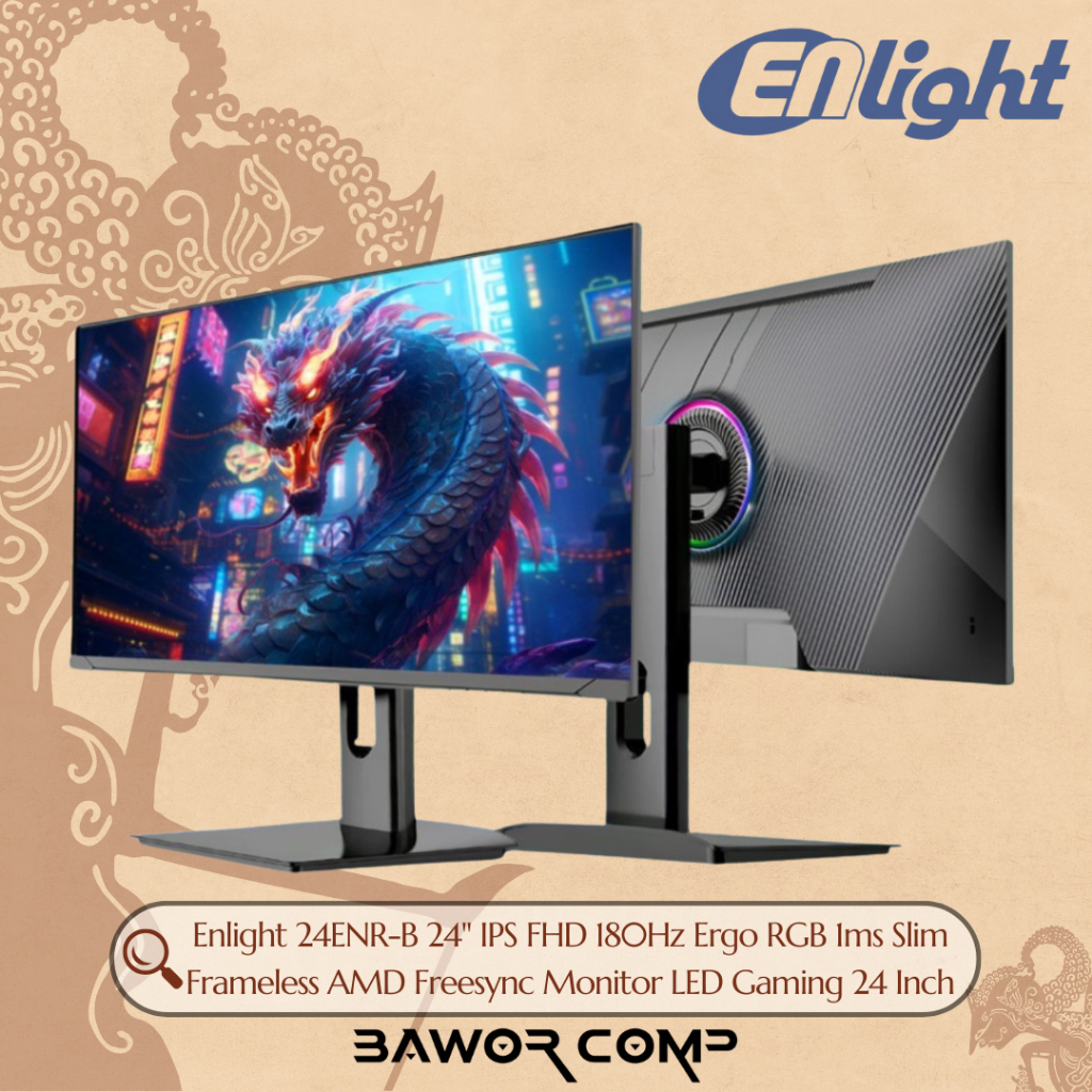 Jual Enlight 24ENR-B 24" IPS FHD 180Hz Ergo RGB 1ms Slim Frameless AMD ...