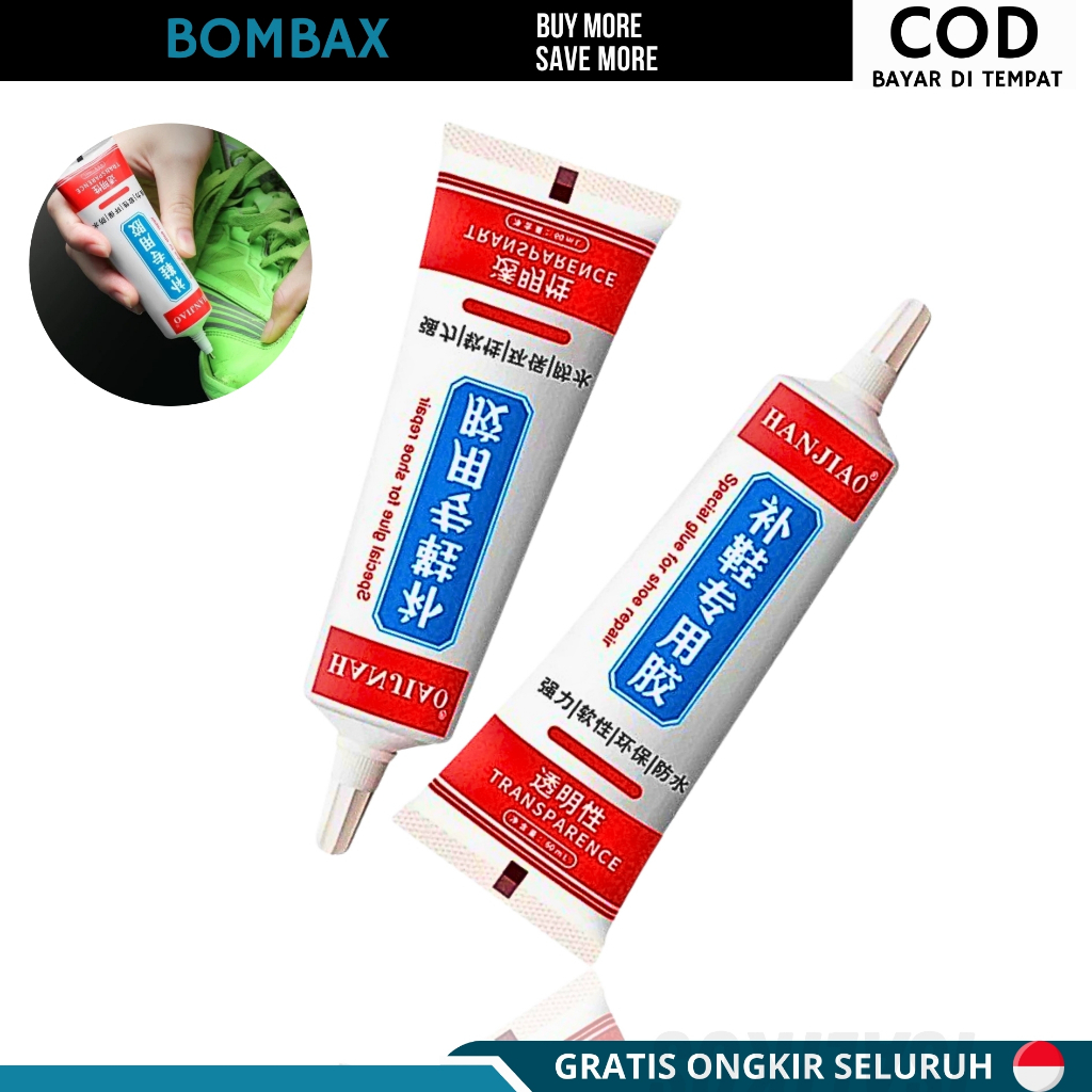 Jual Lem Sepatu 60ml Transparan Tahan Air Lem Perekat Sepatu Sendal ...