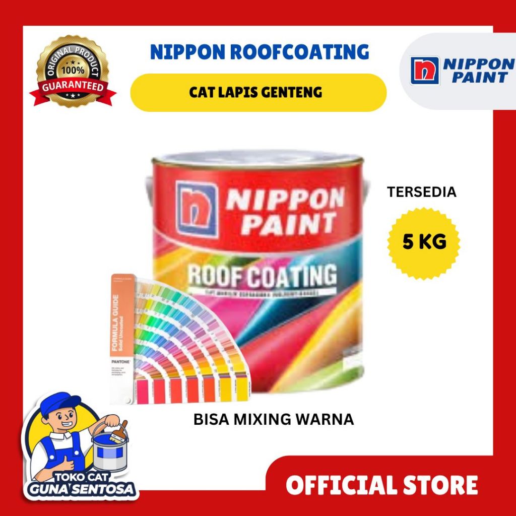 Jual NIPPON PAINT ROOF COATING CAT GENTENG SERBAGUNA 5 KG CAMPURAN ...