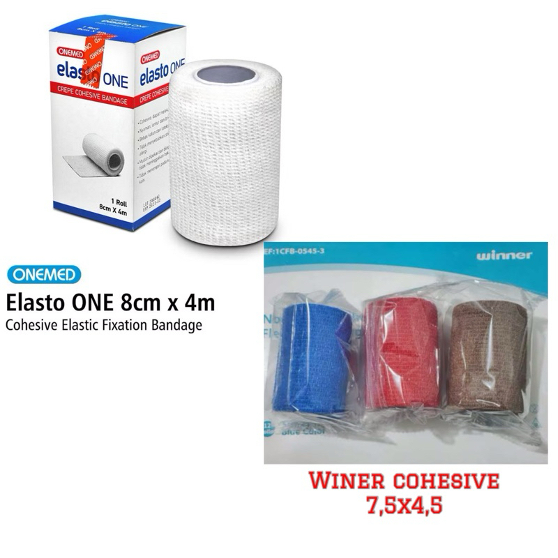 Jual ELASTO ONE 8x4 cm PER ROL / Cohesive ELASTIS FIXASI 7,5x4,5 ...