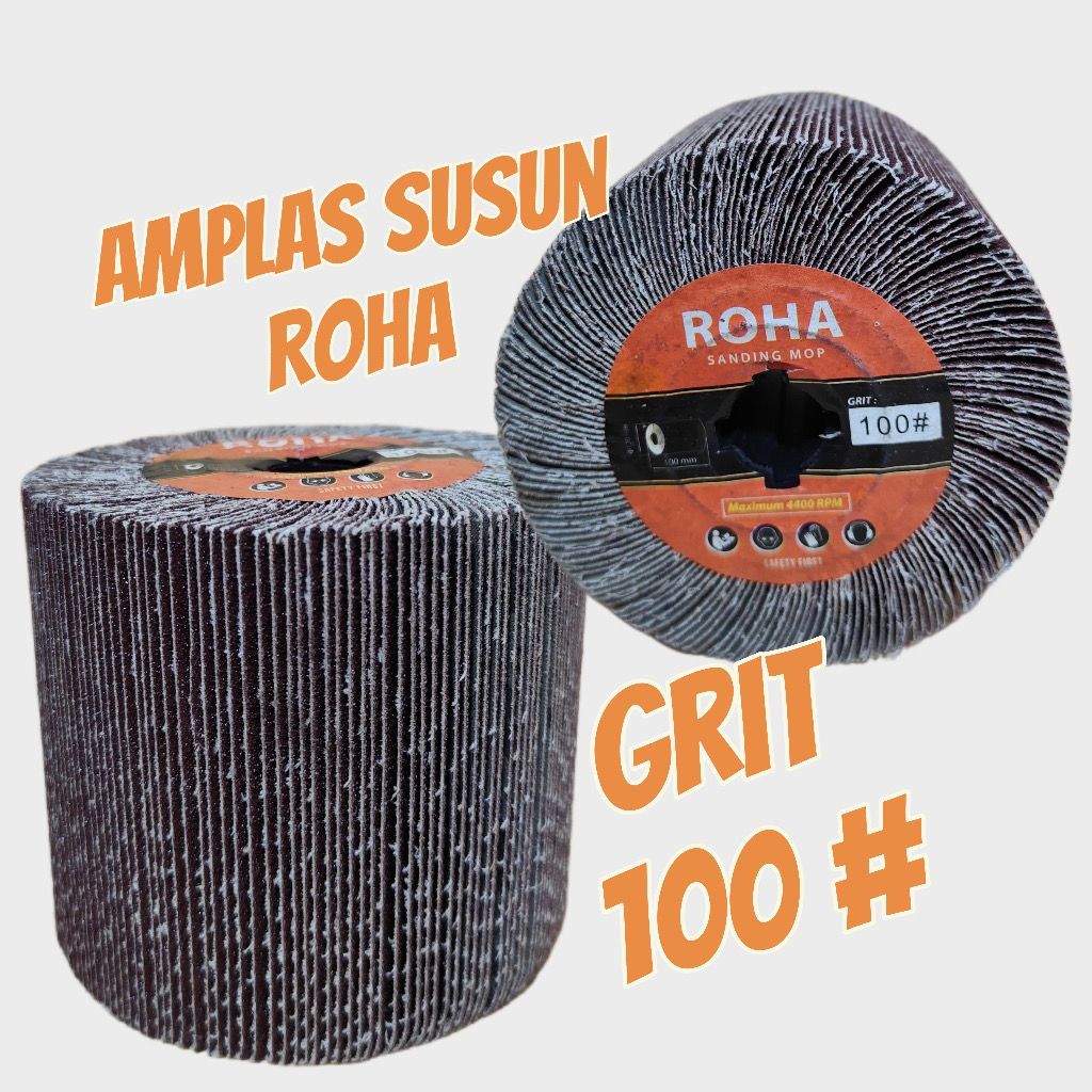 Jual Amplas Susun Gerinda Roller Flap Grit 100 4" 120 x 100 ROHA ...