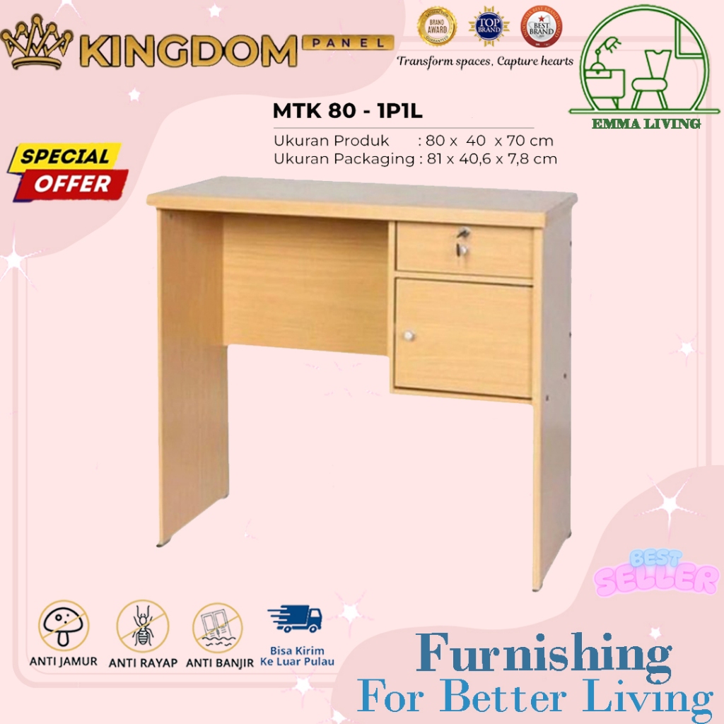 Jual Kingdom Plast Panel Meja Kantor / Meja Belajar / Meja Kios / Meja ...