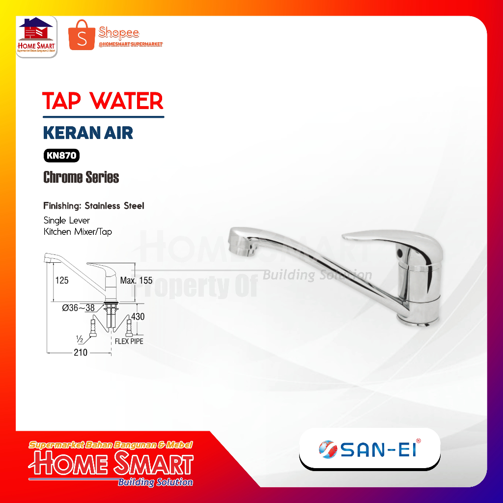 Jual Kran Cuci Piring San-Ei KN 870 Keran Air Dapur Sink Sanei KN870 | Shopee Indonesia