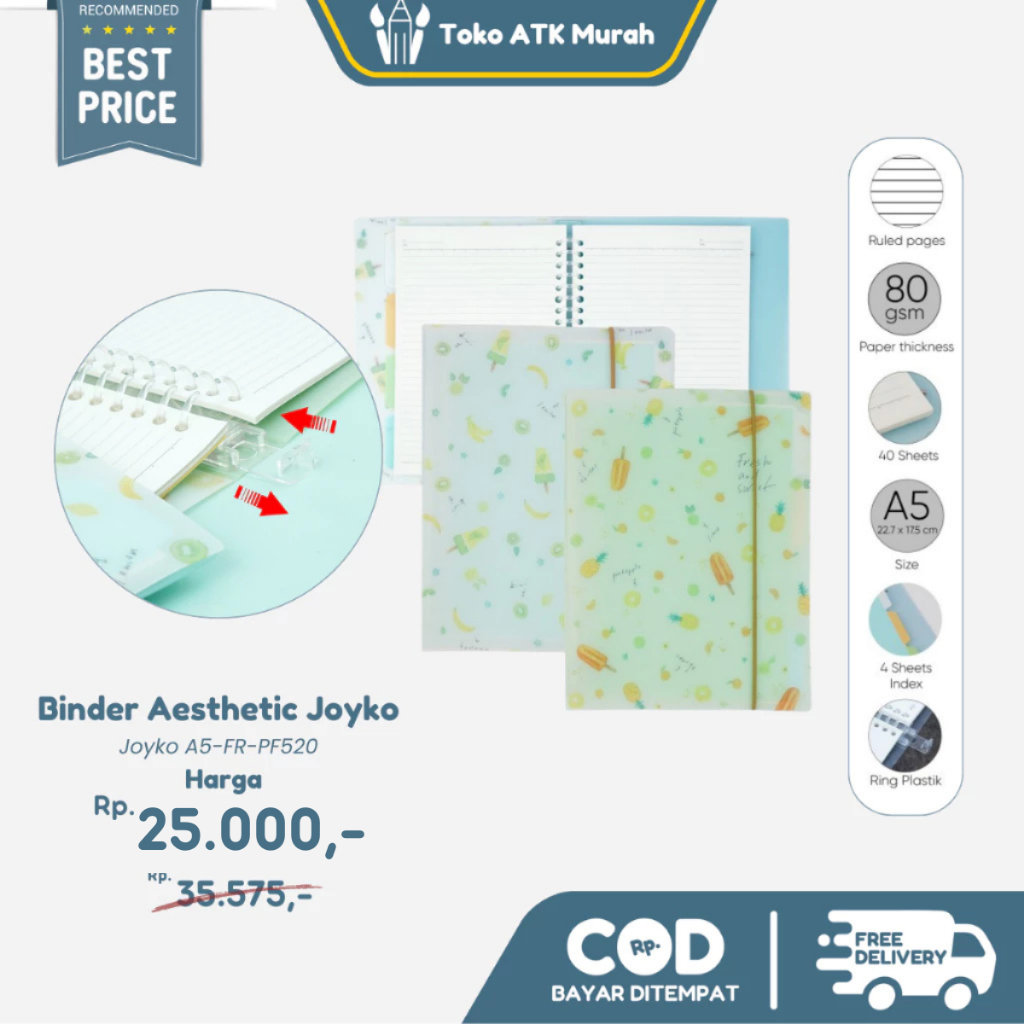 Jual Binder Note / Buku Binder Joyko A5-FR-PF520 | Shopee Indonesia