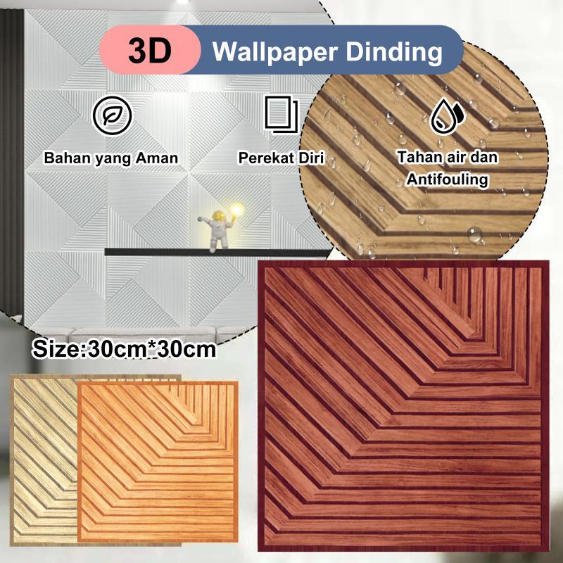 Jual Baru Wallpaper wall panel dinding 30x30cm/kisi kisi Stiker Dinding ...