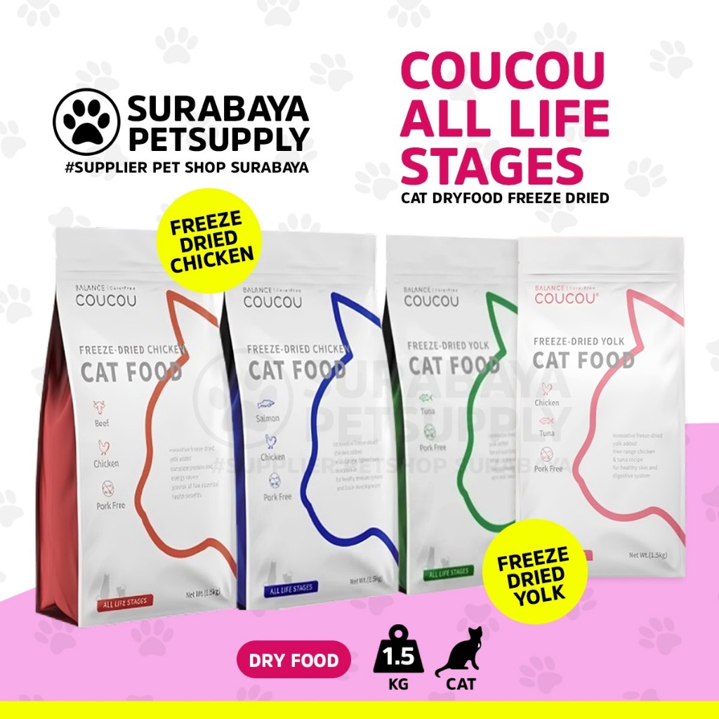 Jual COUCOU Cat All Life Stages 1,5kg - Coucou Beef Freeze Dried ...