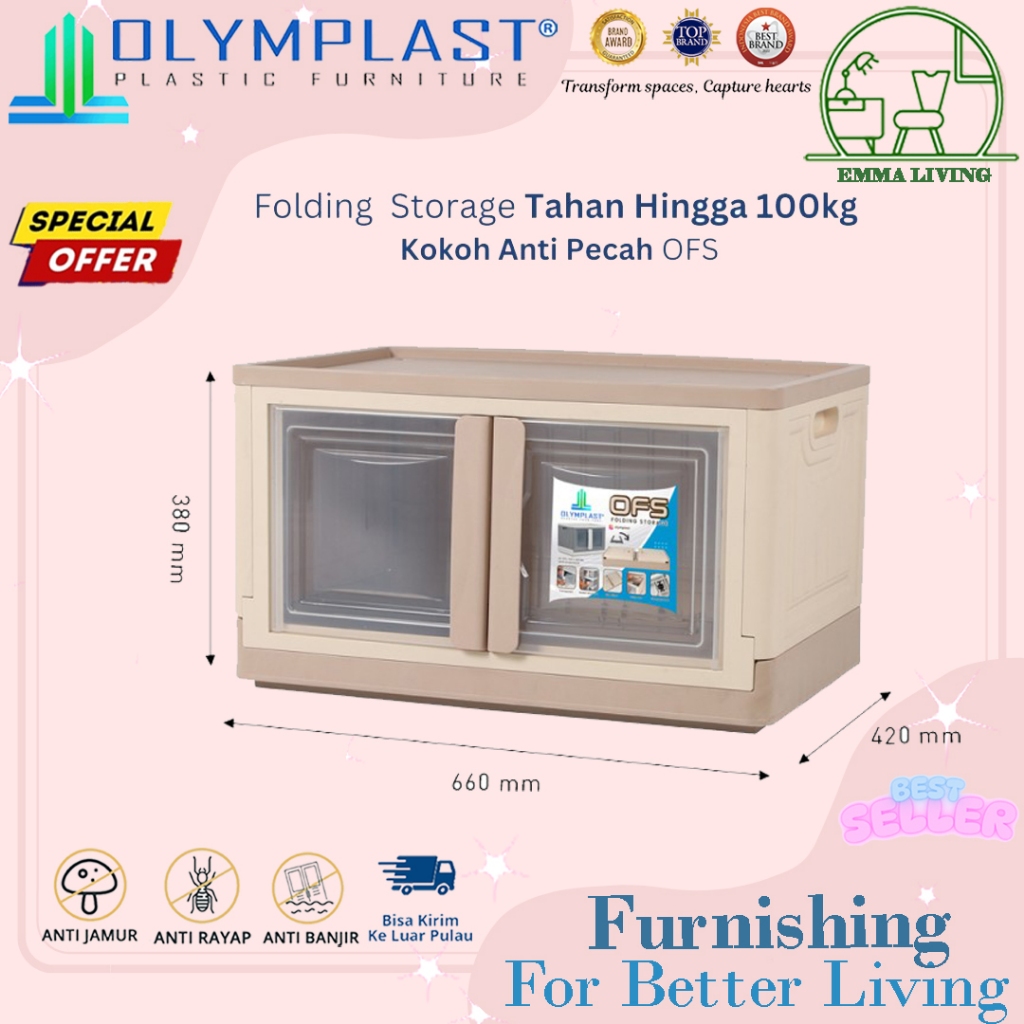 Jual HARGA KHUSUS PROMO OFS Folding Storage / Box Kotak Kontainer Penyimpanan Folding Serbaguna ...