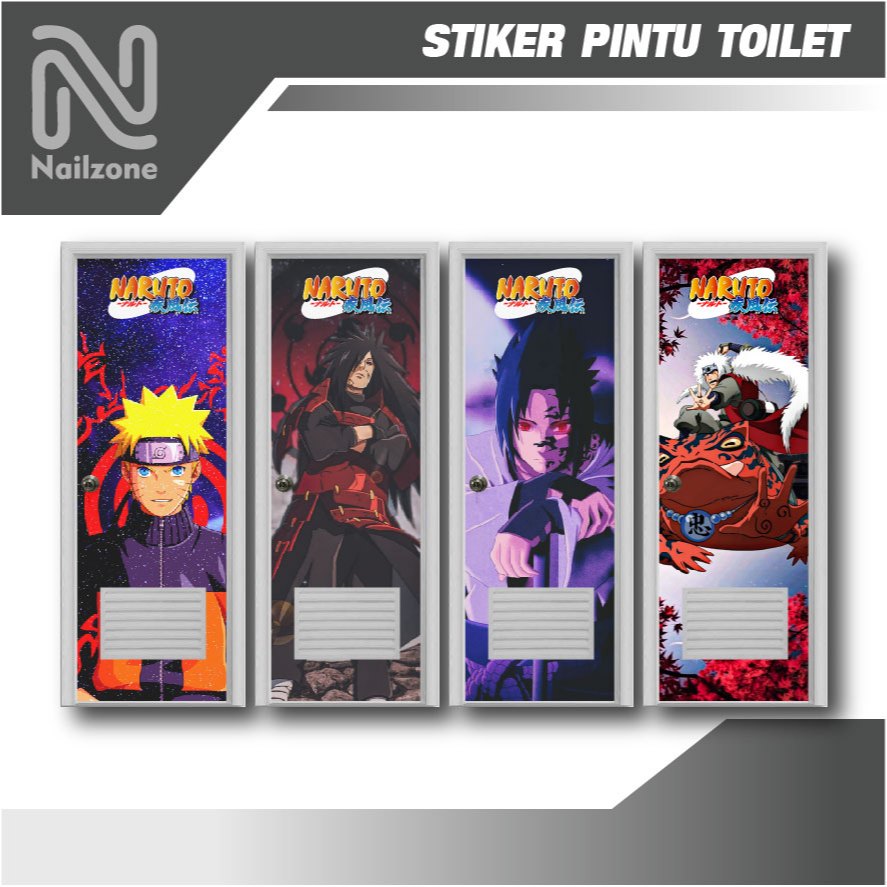 Jual STICKER PRINT PINTU TOILET 62 x 192CM WALLPAPER BISA CUSTOM NARUTO ...