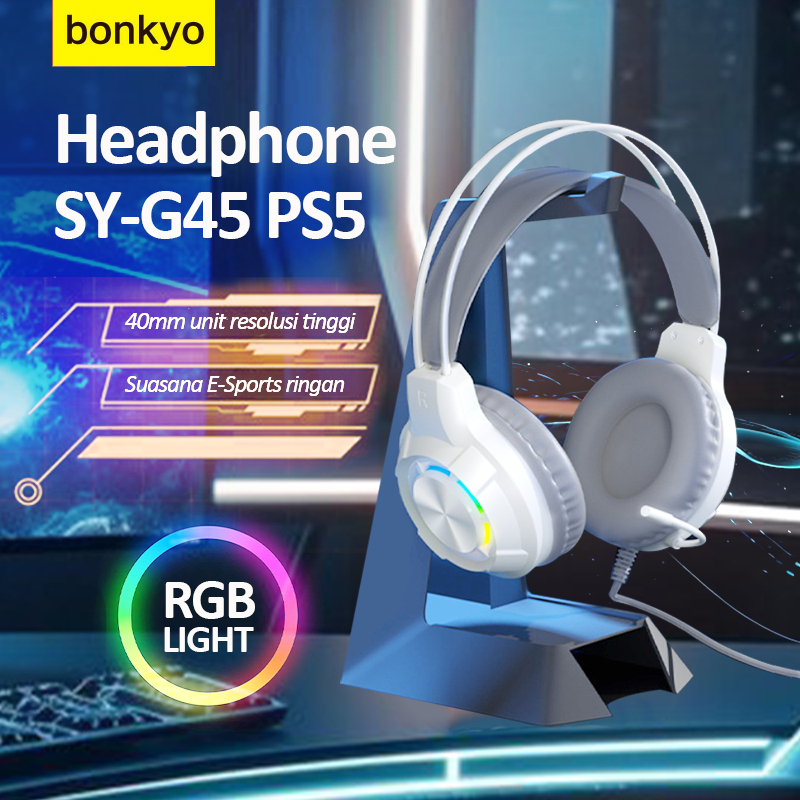 Jual Bonkyo RGB Headphone dengan Mic Headset Gaming Lucu dengan Peredam ...