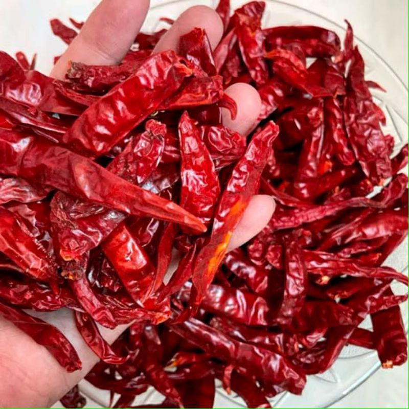 Jual cengek kering merah impor 100Gram Tanpa tangkai Fresh Import Pedas ...