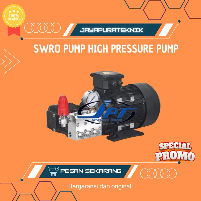 Jual SWRO PUMP HIGH PRESSURE PUMP 8LPM 100BAR 1.5KW WITH MOTOR | Shopee ...