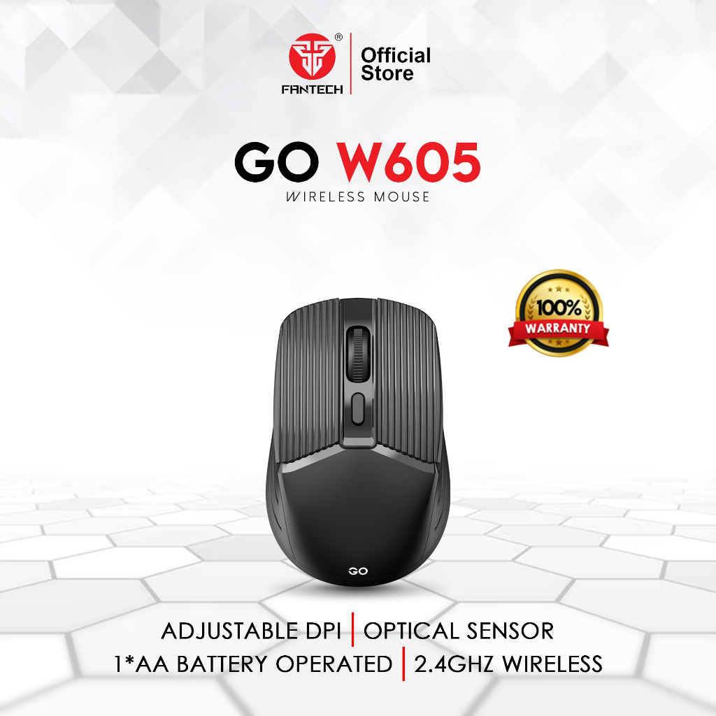 Jual Mouse Optical Fantech W605 W-605 GO | Wireless | 2.4GHz Lightweight And Portable | Garansi ...