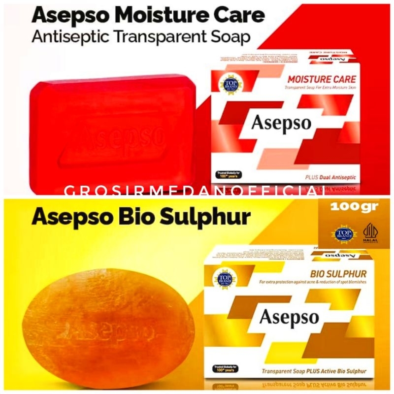 Jual ASEPSO TRANSPARAN SOAP 100 G - MOISTURE CARE DAN BIO SULPHUR - MELINDUNGI KULIT DARI KUMAN ...