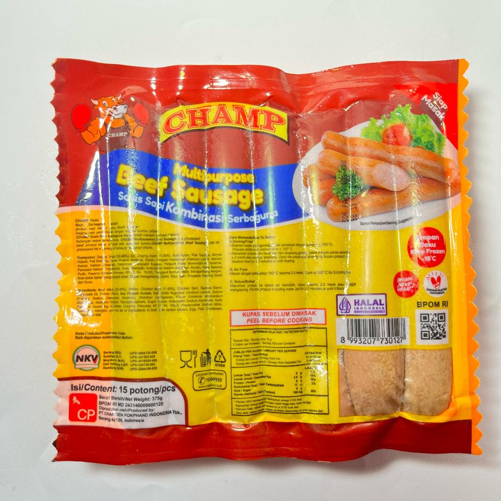 Jual Champ Sosis Sapi Beef Sosis 375gr | Shopee Indonesia