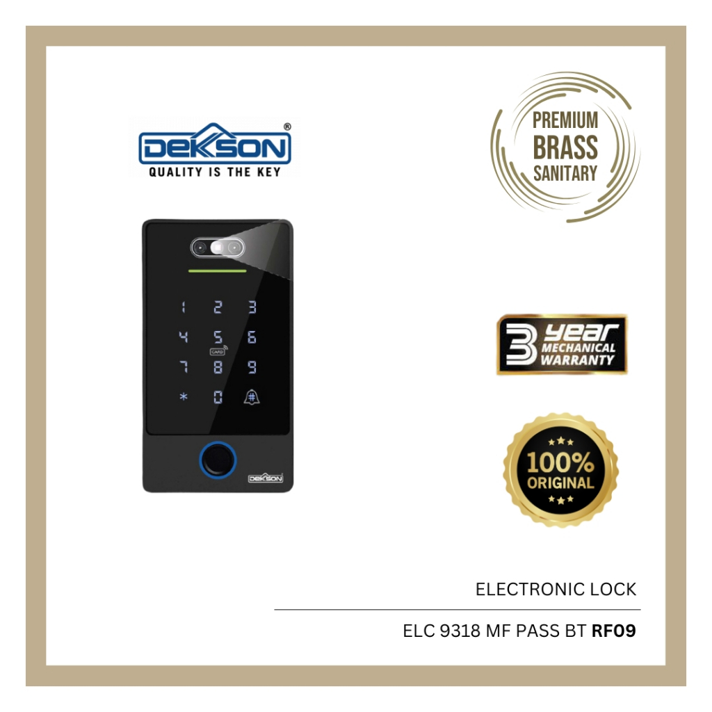 Jual ELECTRONIC LOCK DEKKSON ELC 9318 MF PASS BT RF09 | Shopee Indonesia