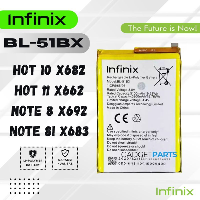 Jual BATRE INFINIX BL-51 BX Note 10 11 HOT 8/8i BATRE BATTERY BATRAI ...