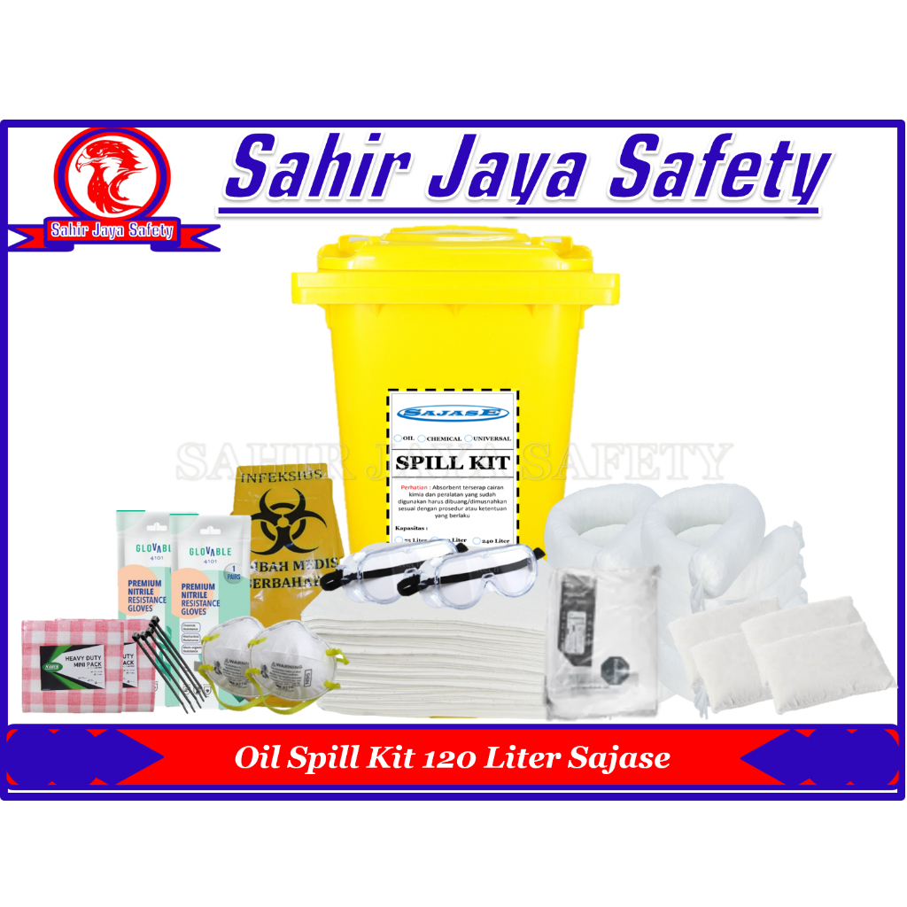 Jual Oil Spill Kit 120 Liter OIL SPILL RESPONSE KIT 120 Liter Sajase Kemasan WHEELIE BIN ...