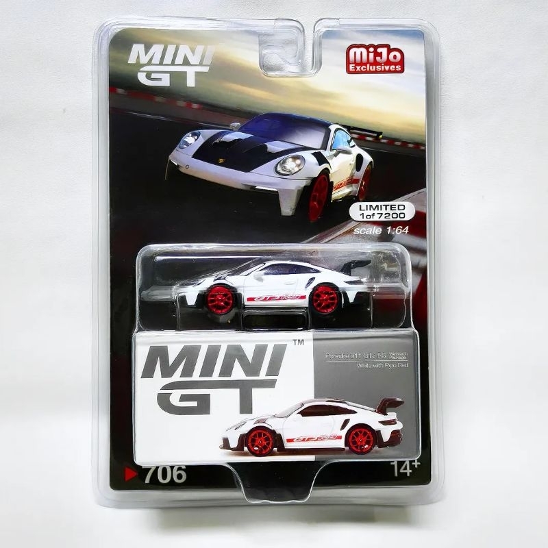 Jual Mini GT Porsche 911 GT3 RS Weissach Package White with Pyro Red ...