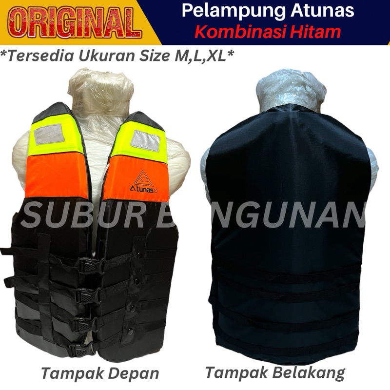 Jual BAJU PELAMPUNG ATUNAS HITAM /LIFE VEST /LIFE JACKET /JAKET ...