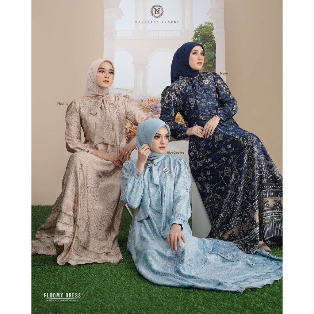 Jual FLOOMY DRES | baju dress terbaru nadheera luxury | Shopee Indonesia