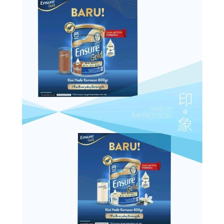 Jual Susu Ensure Gold Vanilla dan Coklat 800 gram | Shopee Indonesia