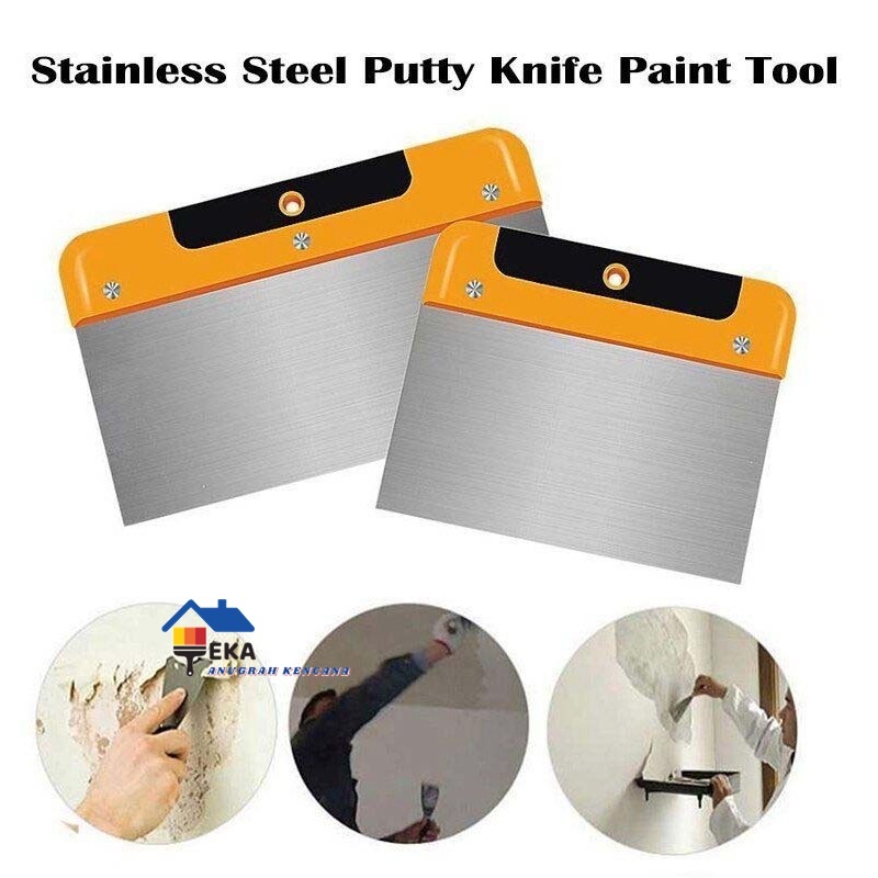 Jual Kape Stainless gagang fiber karet Knife 10inch Scraper Dempul 25cm ...