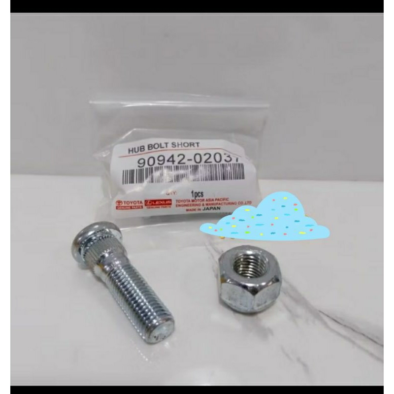 Jual Hub Bolt Short Dan Nut Mur Baut Roda Pendek Toyota Kijang Super ...