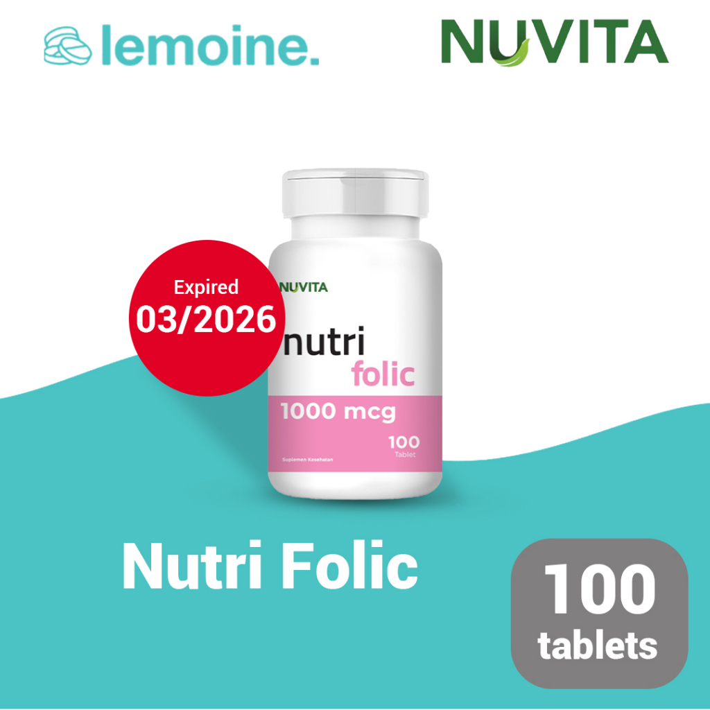 Jual Nuvita Nutri Folic 1000 mcg Folic Acid Asam Folat Ibu Hamil Promil ...
