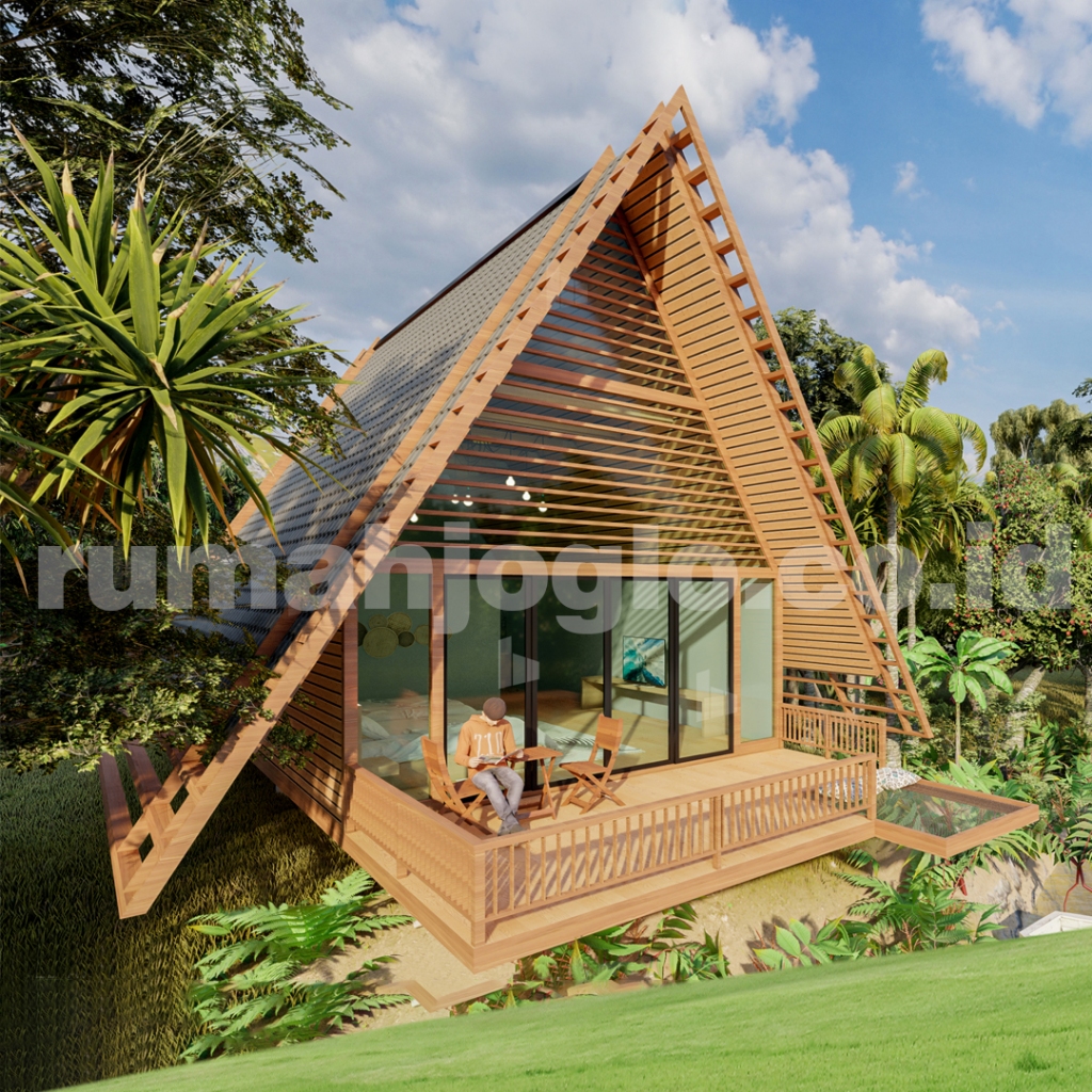 Jual Modern Triangle Villa Duplex Design Siap bangun ke lokasi anda ...