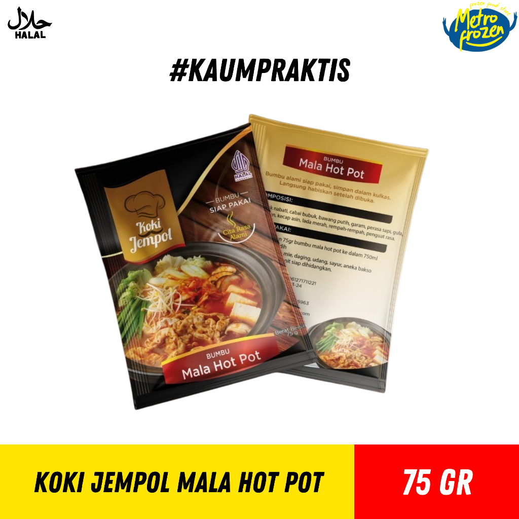 Jual Koki Jempol Mala Hot Pot 75gr //bumbu mala pedas hot pot //bumbu ...