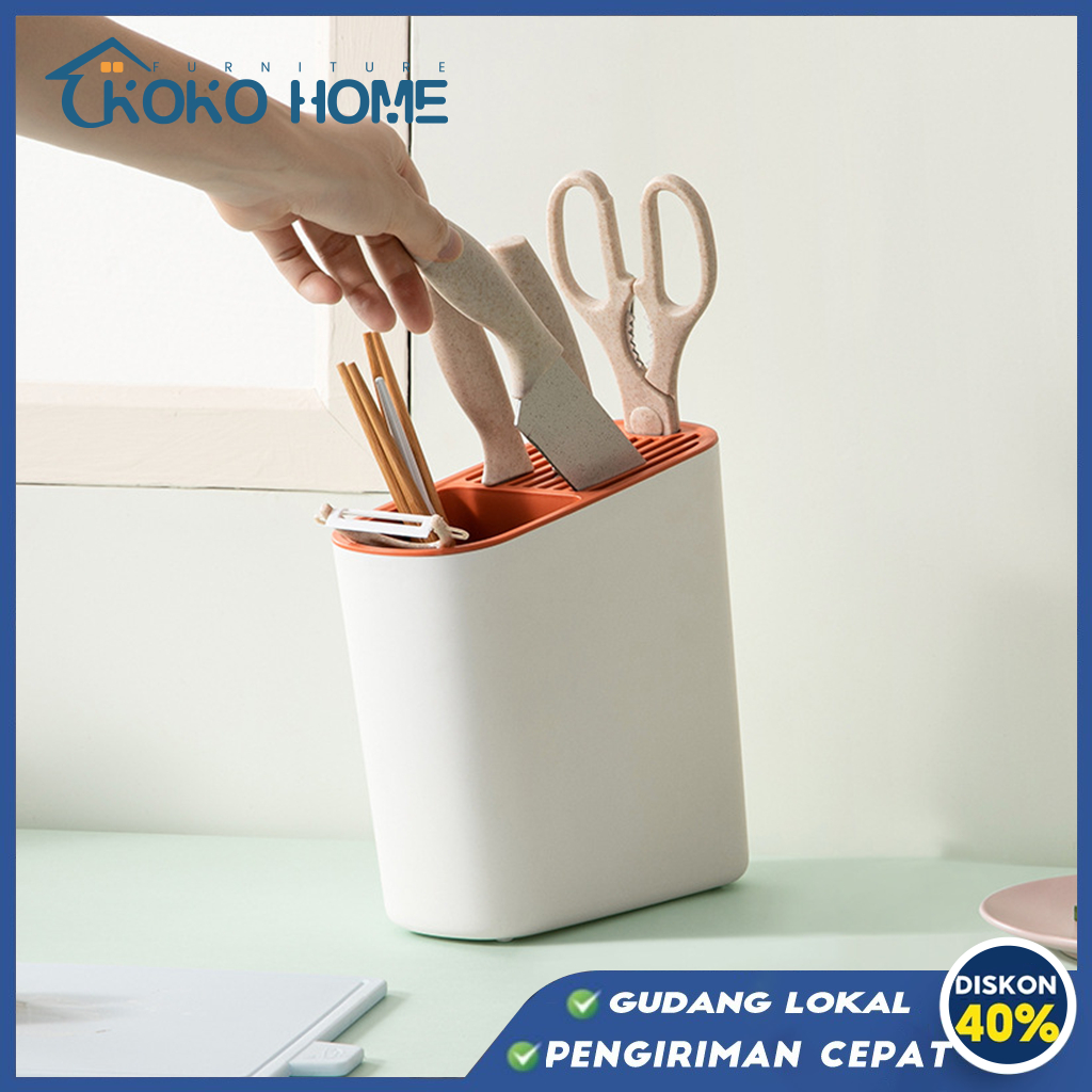 Jual KOKO Tempat Pisau Dapur Sendok Sumpit Stand Holder Tempat Pisau ...