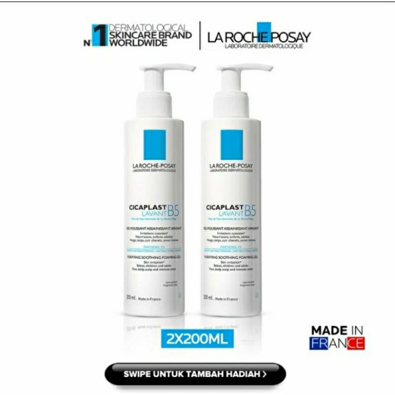 Jual La Roche Posay Twinpack Cicaplast Lavant B5 200ml | Shopee Indonesia