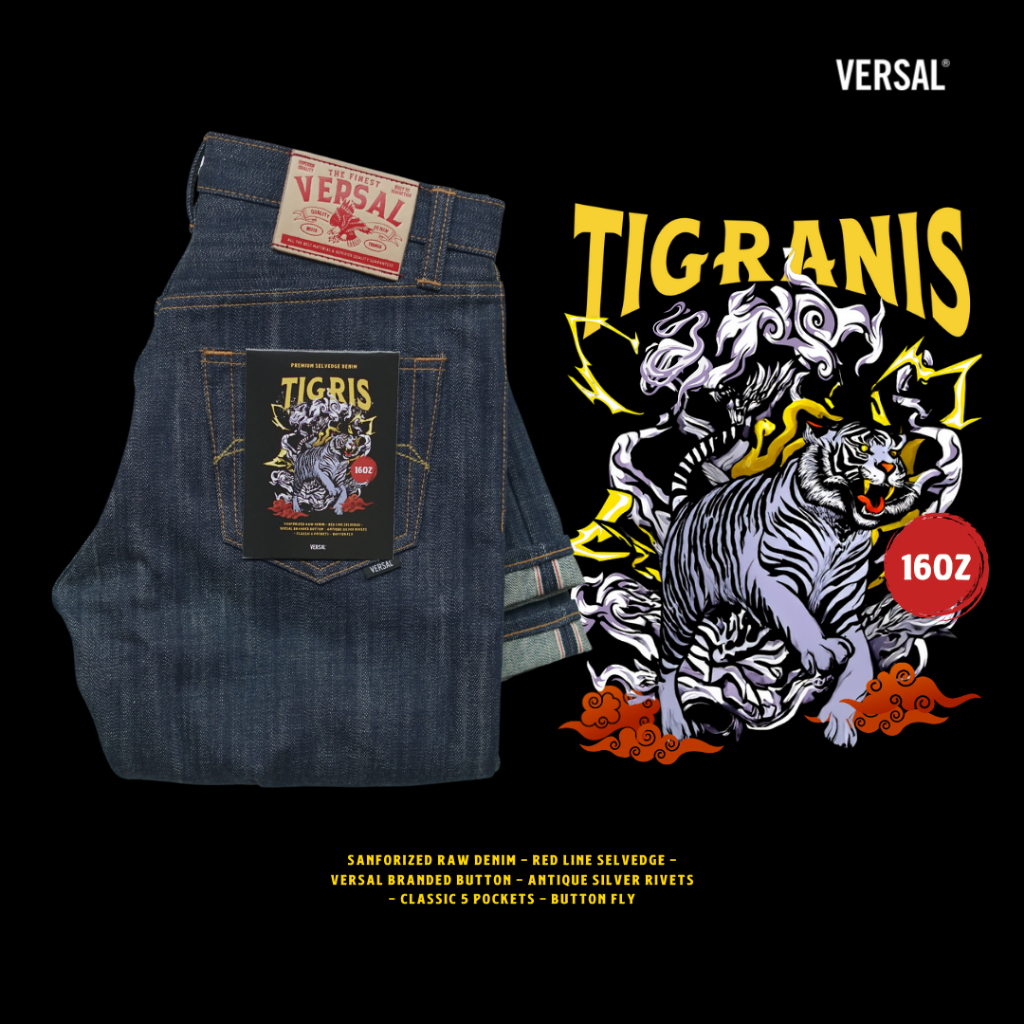 Jual Versal - Tigranis SELVEDGE 16OZ BLUE INDIGO DENIM (Pre Order ...