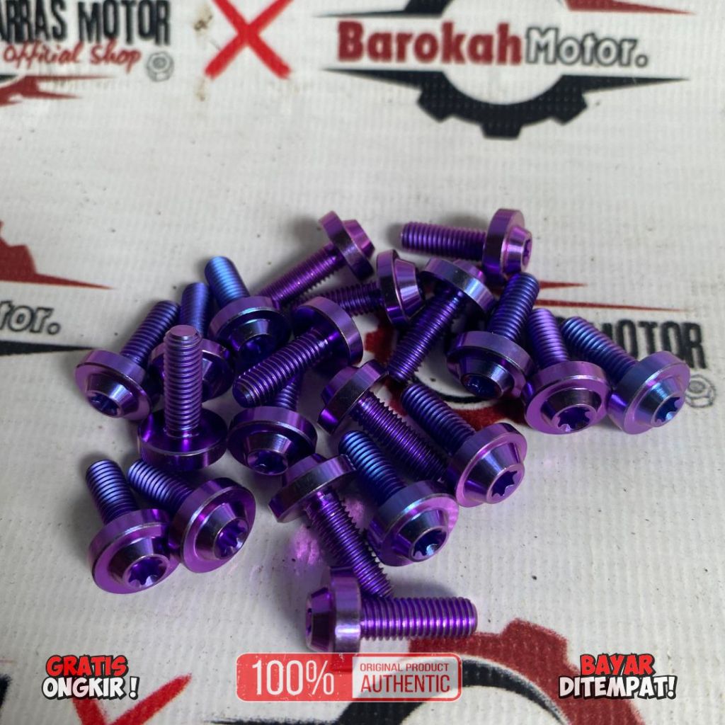 Jual BAUT PROBOLT TITANIUM BIG HEAD DRAT 8 UKURAN M5x15 PANJANG 1.5 CM MODEL PAYUNG | Shopee ...