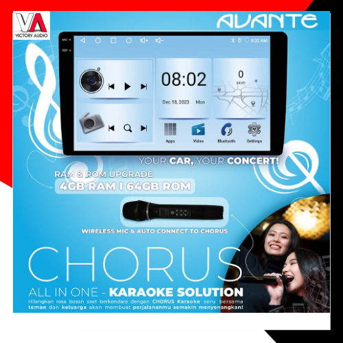 Jual Head Unit Mobil Android 9.5 Inch AVANTE CHORUS AD-9910 WIRELESS ...