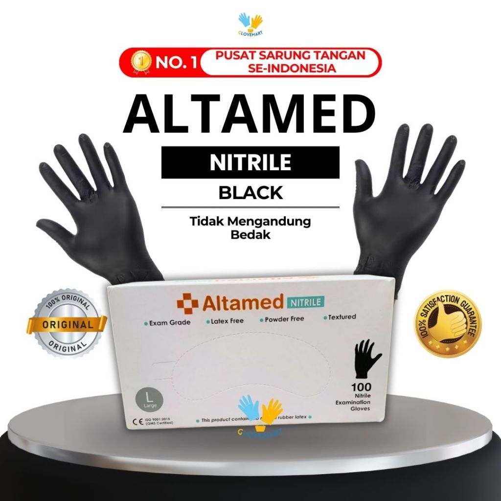 Jual Altamed Nitrile Black / Altamed Nitrile Black No Powder / Sarung ...