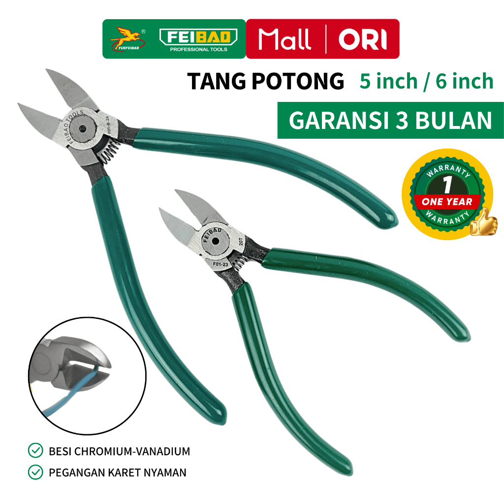 Jual Feibao Tang Potong 5-6 Inch / Tang Gunting Kabel Kawat,kualitas ...