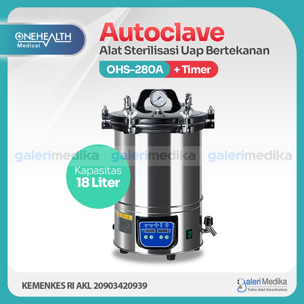 Jual Autoclave 18 Liter OneHealth OHS-280A dengan Timer - Alat ...