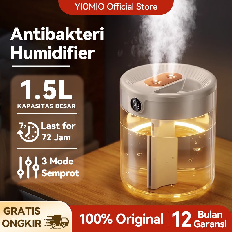 Jual YIOMIO Health Life Air Humidifier Aromatherapy 1500ml Lampu malam ...