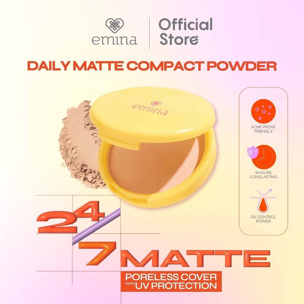 Jual Emina Daily Matte Compact Powder 11 g | Shopee Indonesia