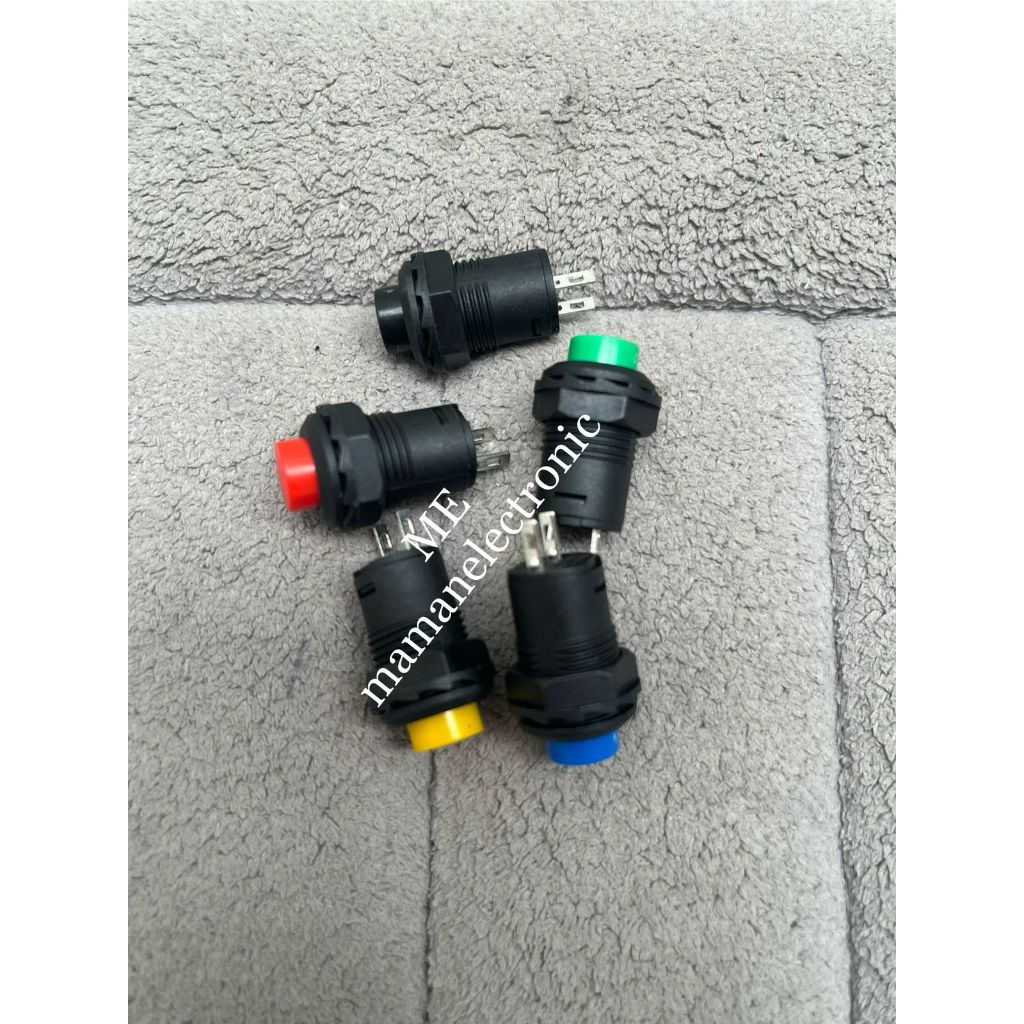 Jual PUSH BUTTON ON SWITCH SAKLAR 2 PIN BULAT 3A 125V 1.5A 250V DS-427 ...