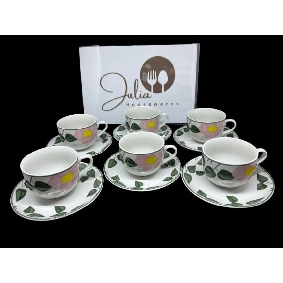 Jual Cangkir Set Motif Alila Leaf KPZ-05CS Satu Set ( isi 6 pasang ...