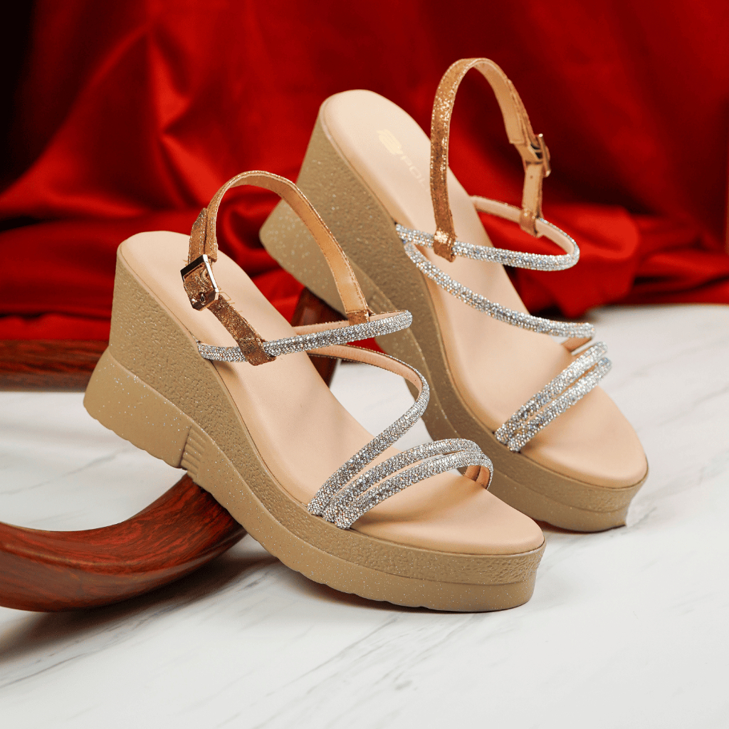 Jual Pollux Classic WPOKS 17 - Sandal Wedges Wanita Bahan Kulit Asli Tinggi Hak 8cm | Shopee ...