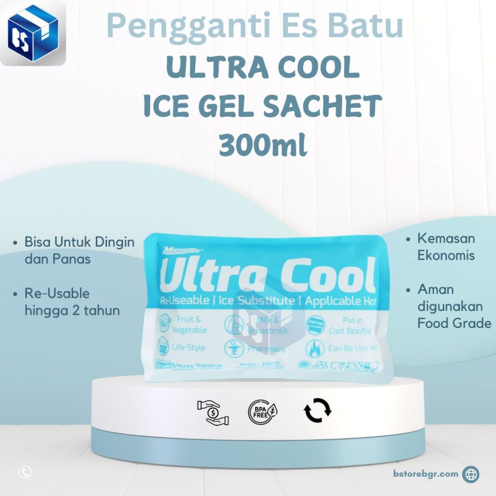 Jual ICE GEL / GEL PENDINGIN / ULTRA COOL SACHET 300 ml | Shopee Indonesia