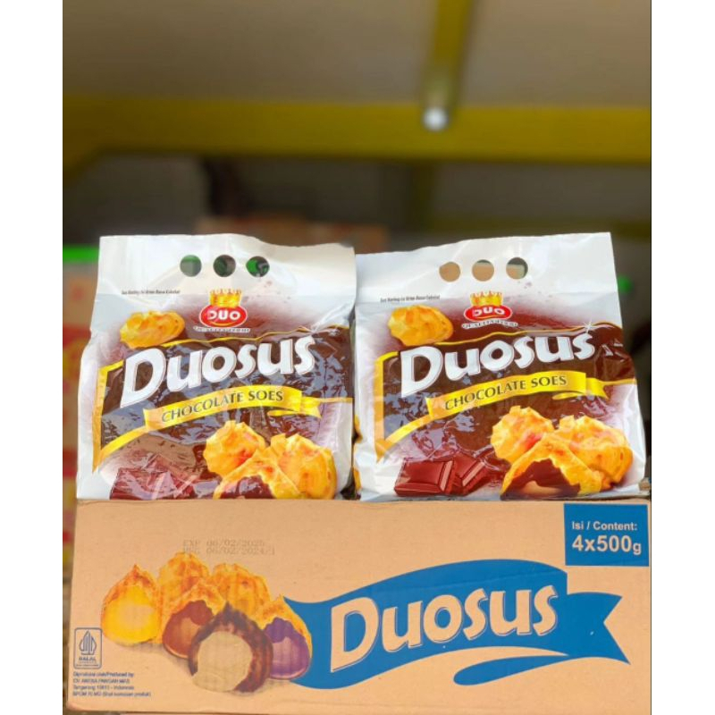 Jual DUO SOES COKLAT DUS ISI KEMASAN POUCH 4*500GR BERAT 1 DUS 2KG KUE ...