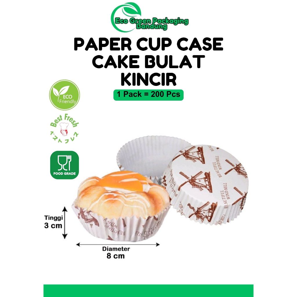 Jual Paper cup case roti bulat 8 cm kincir isi 200pcs | Cup Cake Bulat ...