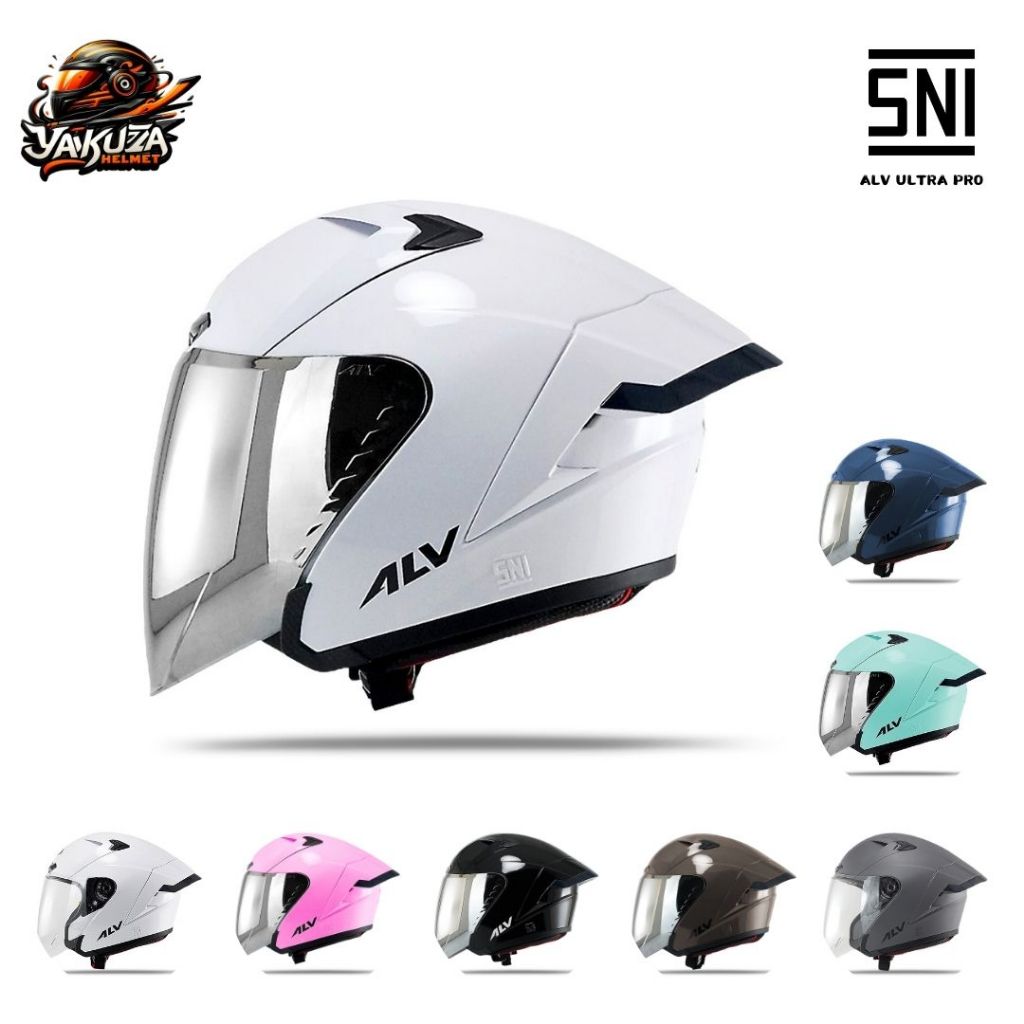 Jual ALV ULTRON PRO HELM HALF FACE SOLID STANDART SNI | Shopee Indonesia