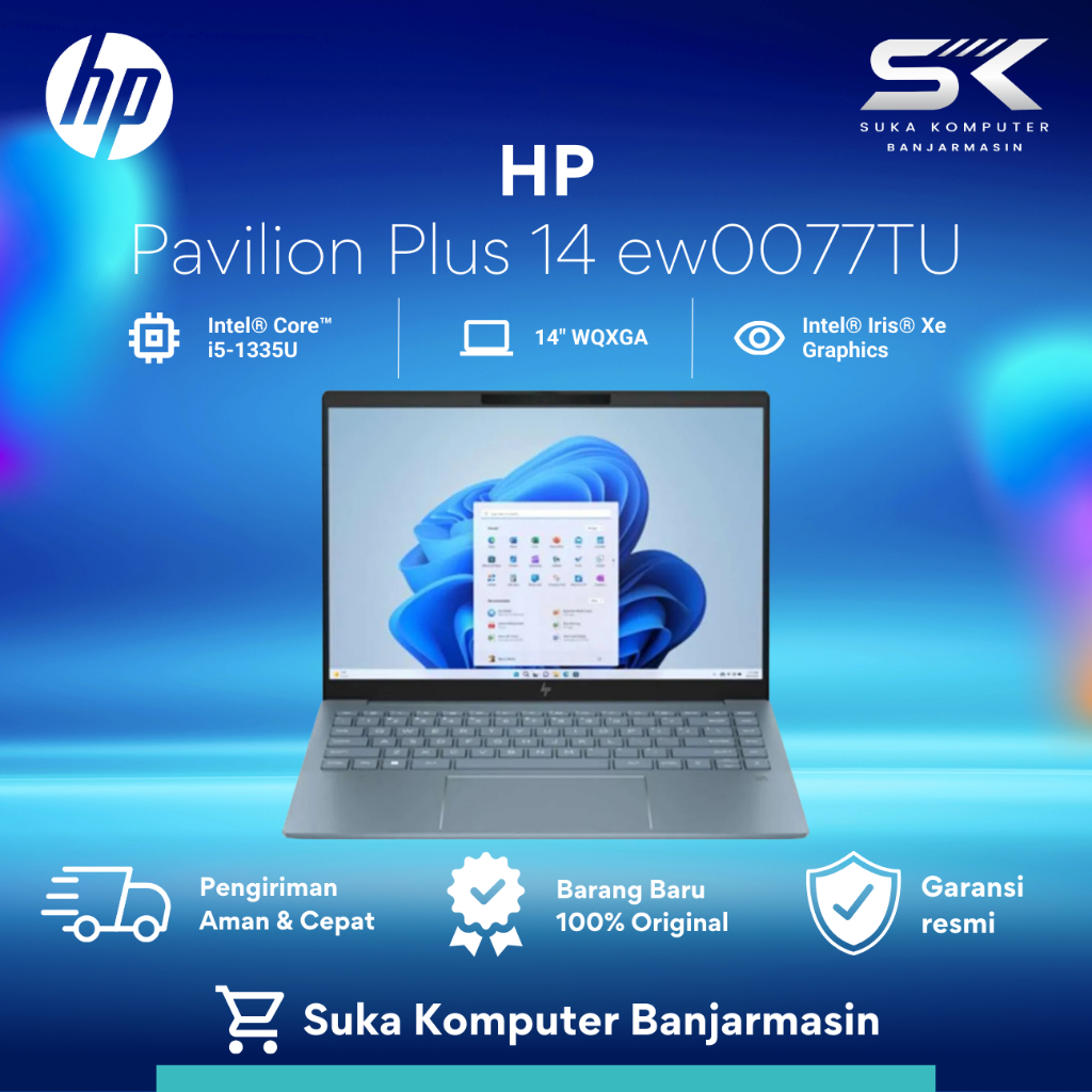 Jual HP Pavilion Plus 14 ew0077TU ew0078TU /Core i5-1335U EVO/16GB/512GB SSD/W11+OHS | Shopee ...